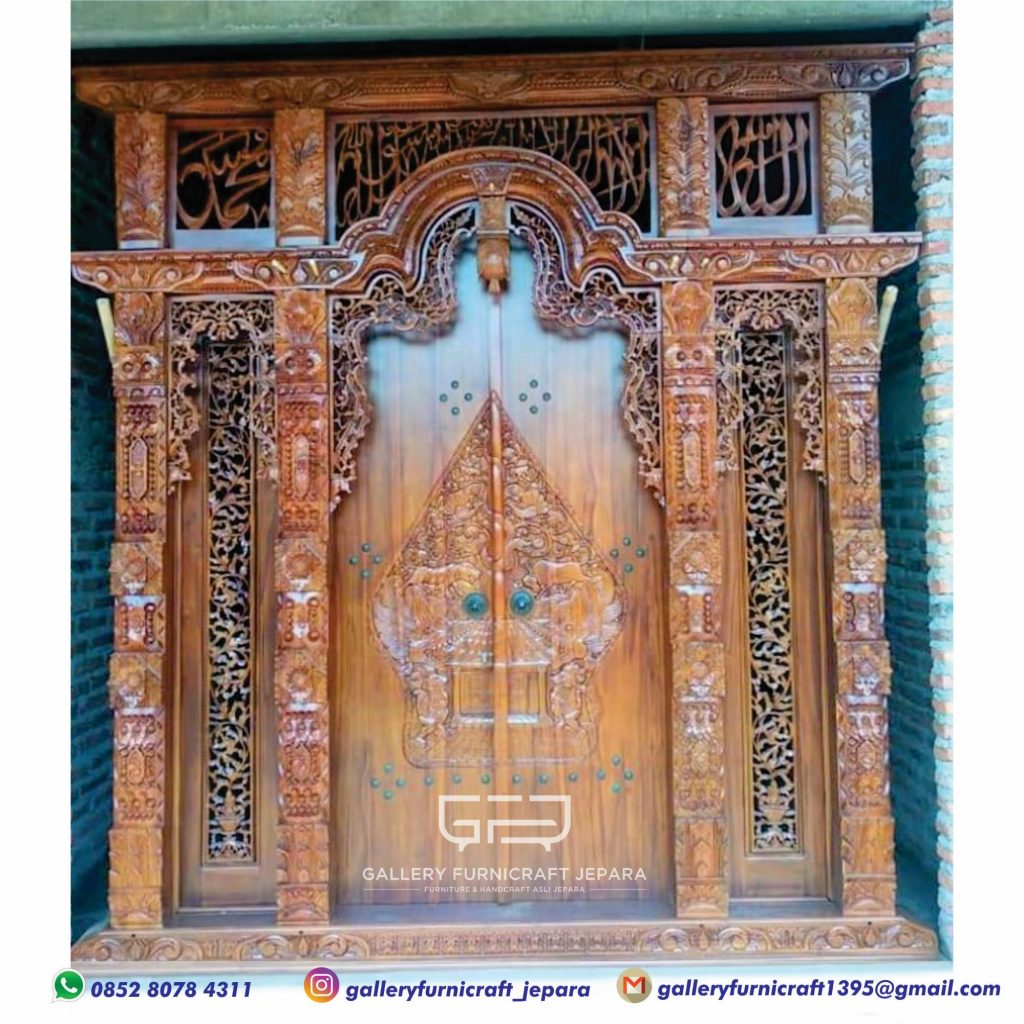 Pintu Gebyok Kayu Jati 250×275 cm – Gallery Furnicraft Jepara