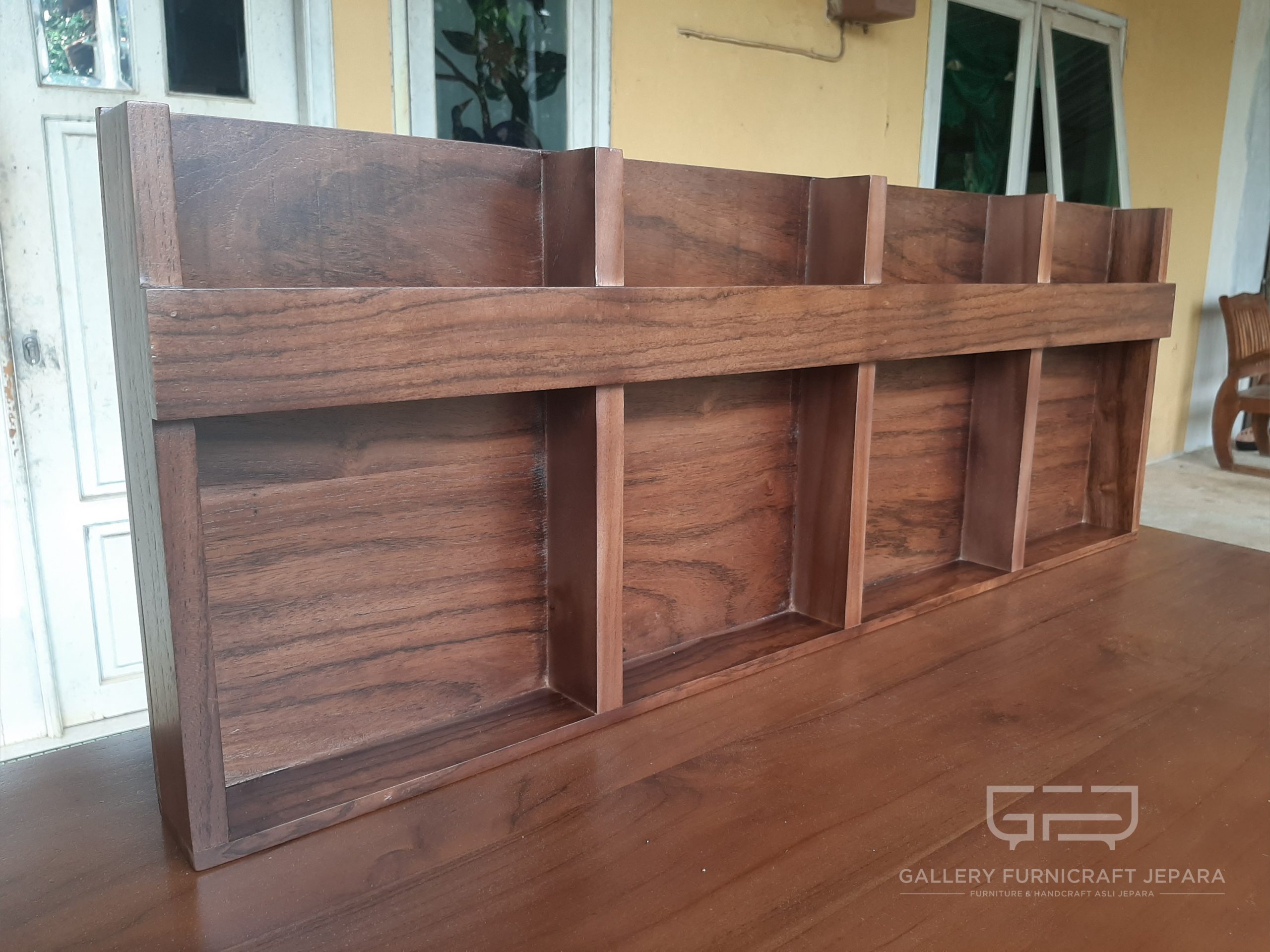 Meja Kerja Komputer Kayu Jati dengan Tempat KeyBoard dan Rak Buku ...