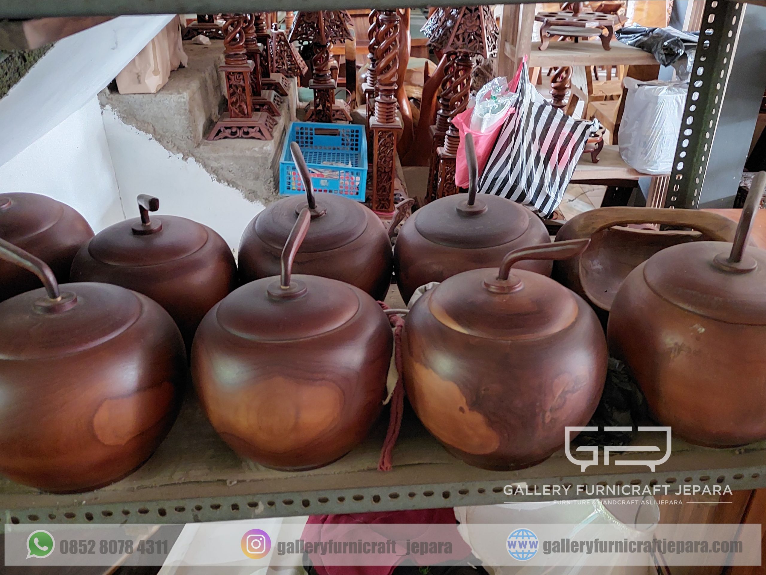 Toples Labu Jumbo Kayu Jati 23x23x20-27cm – Gallery Furnicraft Jepara