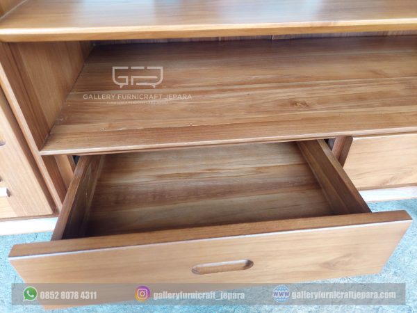 Tv Cabinet Retro Pintu Krepyak Jati Natural Melamine – 150cm – Gallery ...