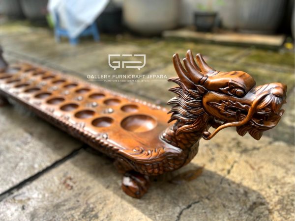 Dakon Naga 9 Lubang Kayu Suar Satin Glossy 135x25x35cm – Gallery ...