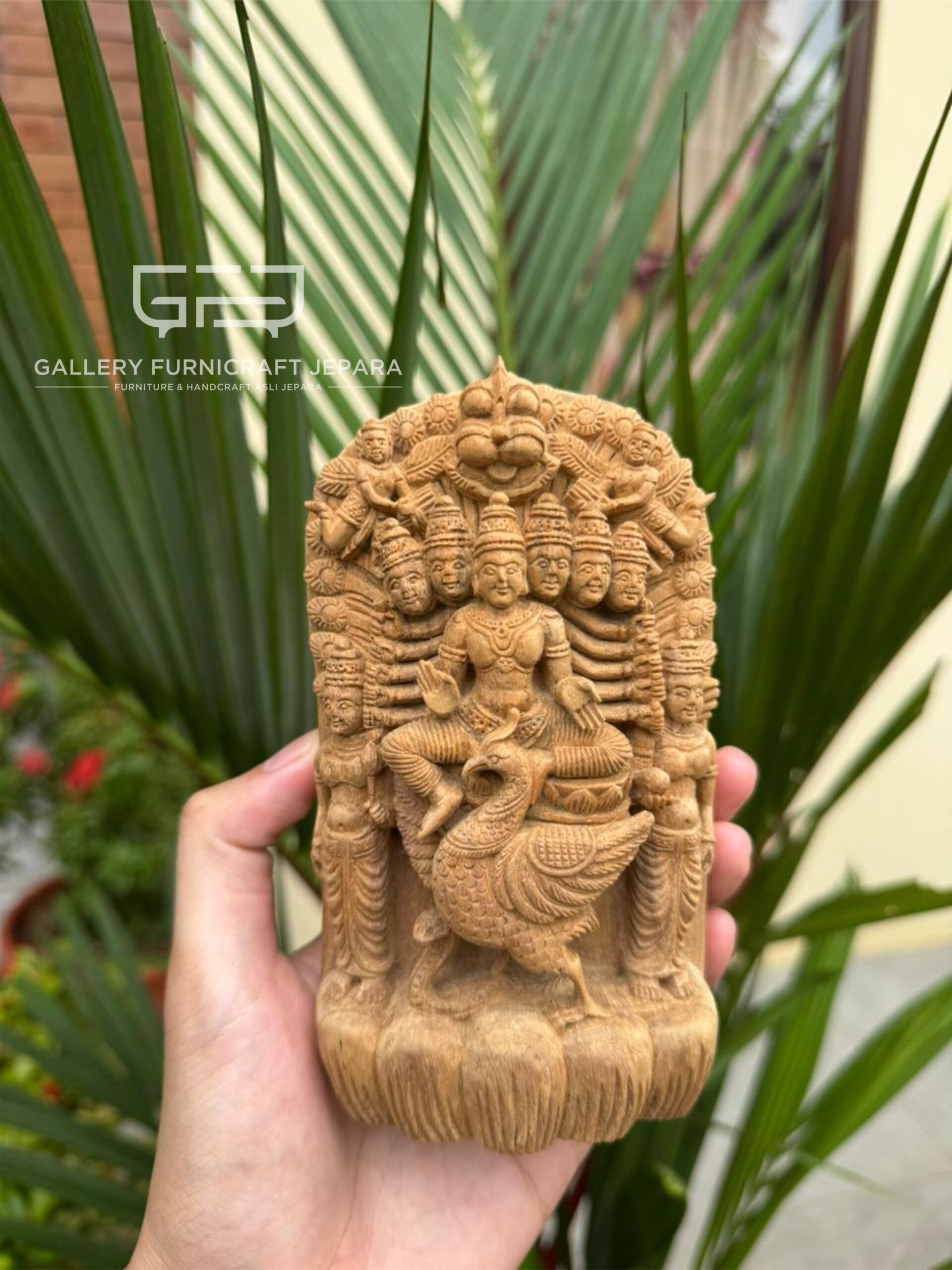 Patung Sri Murugan 15cm Kayu Jati – Gallery Furnicraft Jepara